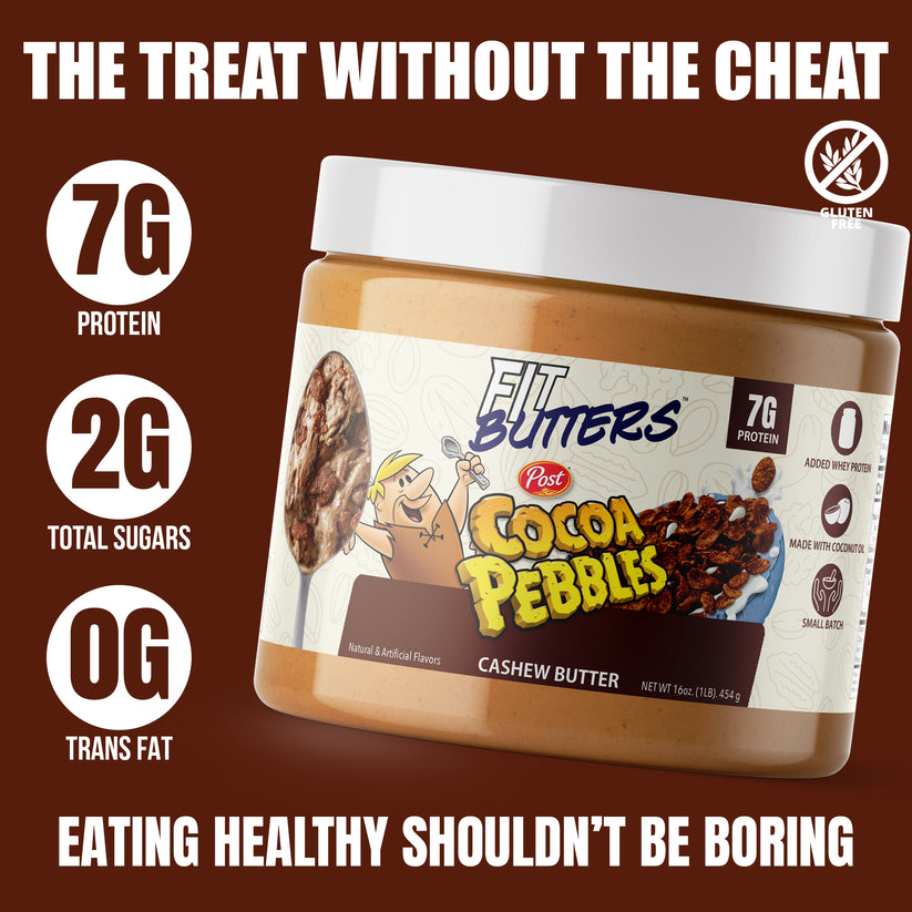 FIt Butters Cocoa PEBBLES™ Cashew Butter – Fit Butters