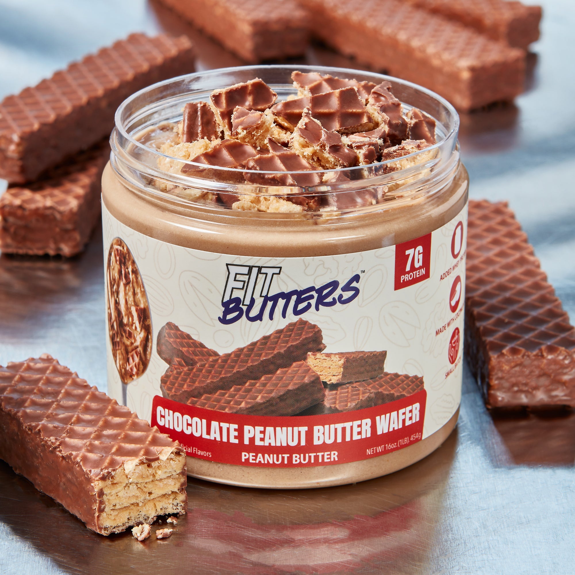Fit Butters Chocolate Peanut Butter Wafer Peanut Butter