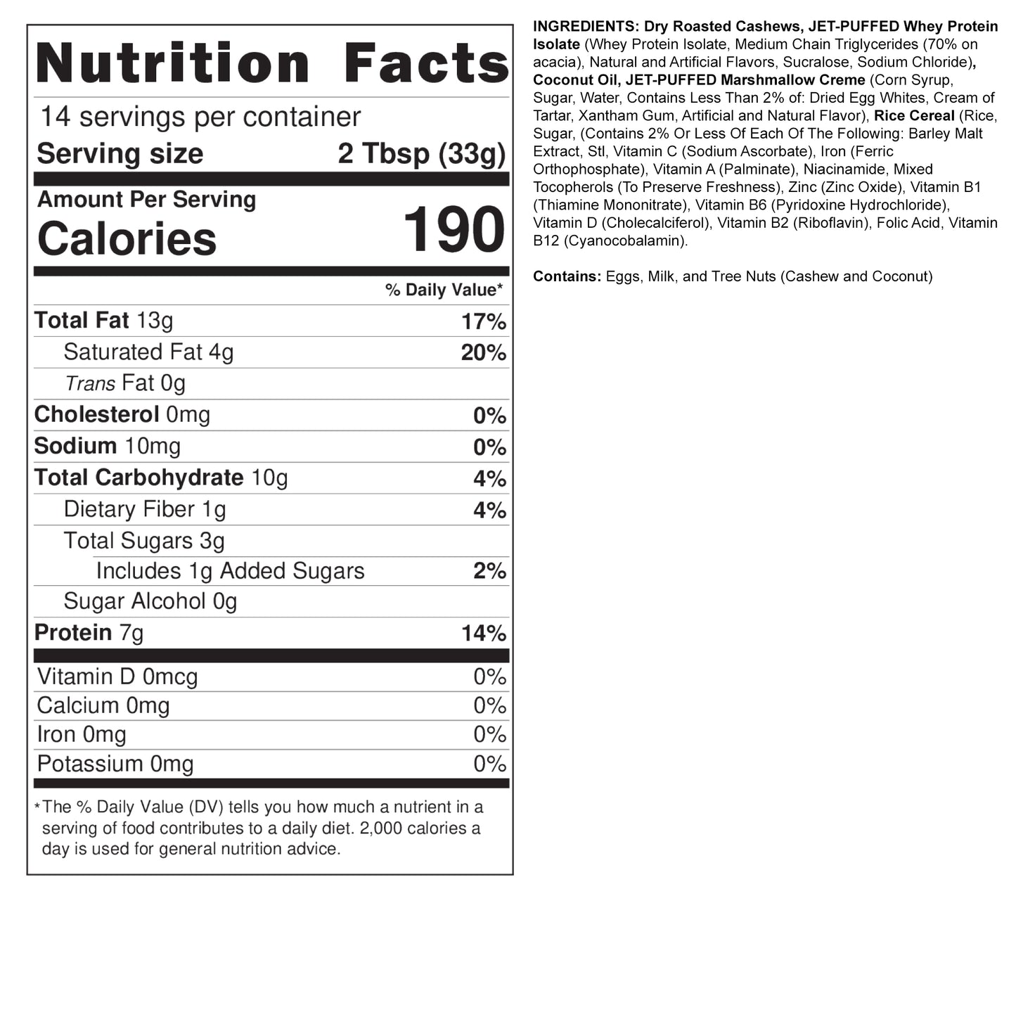 Fit Butters JET-PUFFED™ Cereal Bar Cashew Butter